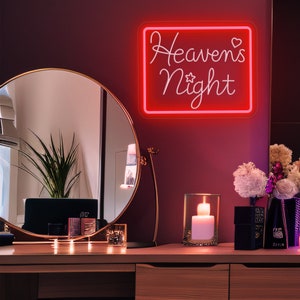 Heaven's Night Neon Sign Custom Wall Decor, Led Neon Sign Halloween ...