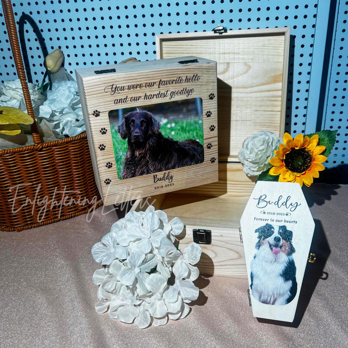 Personalised Pet Memorial Keepsake Box, Sympathy Pet Loss Gift, Dog Cat ...
