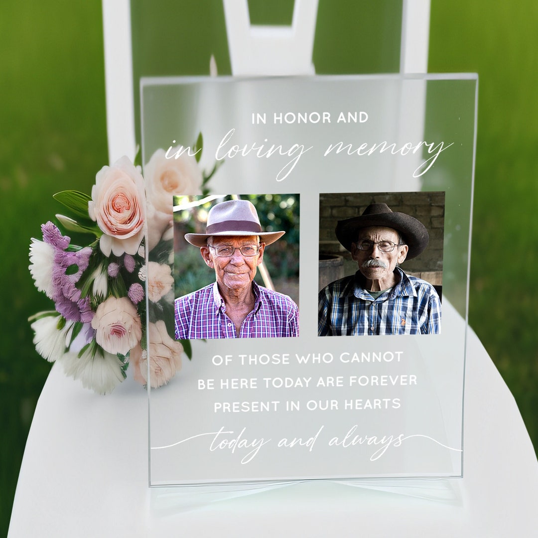 Wedding Memorial Plaques Wedding Decor, Personalized Memorial Plaque ...