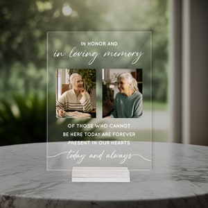 Wedding Memorial Plaques Wedding Decor, Personalized Memorial Plaque ...