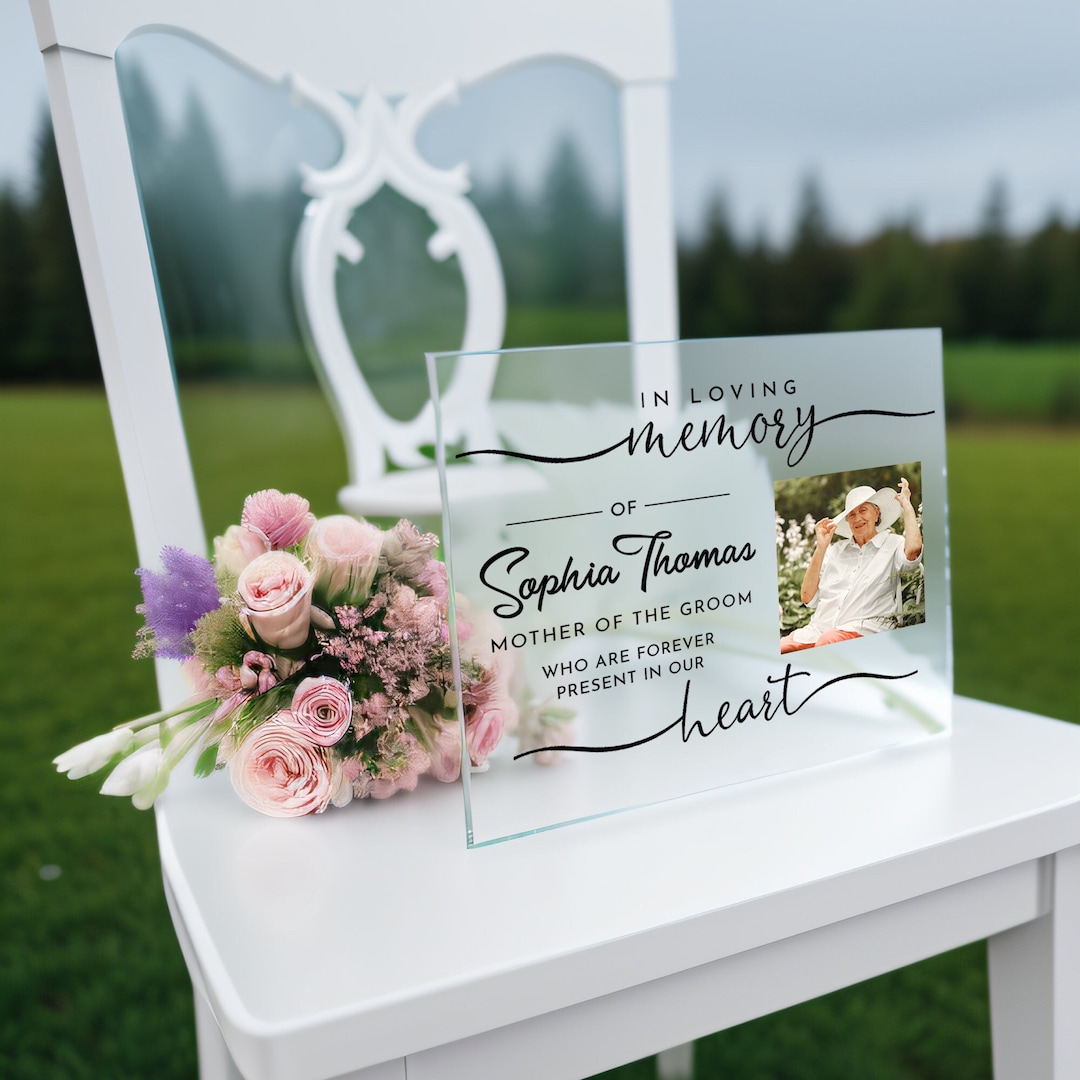 Reserved Memorial Sign Wedding Decor, Personalized Memorial Plaque ...