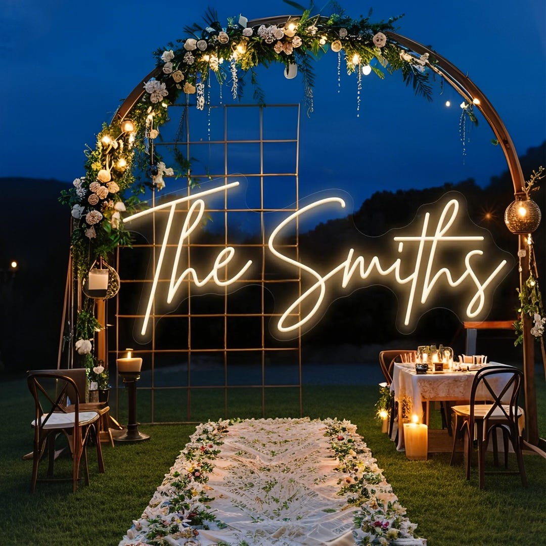 Wedding Neon Sign | Custom Last Name Neon | Wedding Gift | Wedding ...