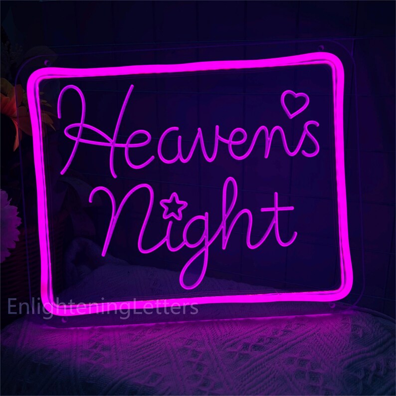 Heaven's Night Neon Sign Custom Wall Decor, Led Neon Sign Halloween ...