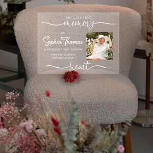 Reserved Memorial Sign Wedding Decor, Personalized Memorial Plaque ...