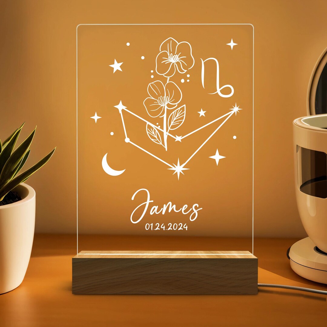 Personalized Zodiac Light, Horoscope Astrology Gift, Custom ...