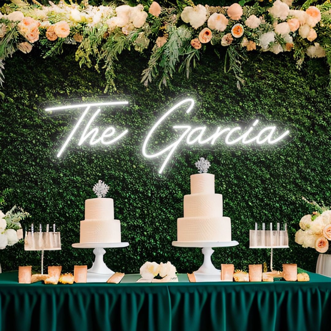 Neon Sign Custom Wedding Decor, Custom Wedding Sign Wedding Backdrop ...