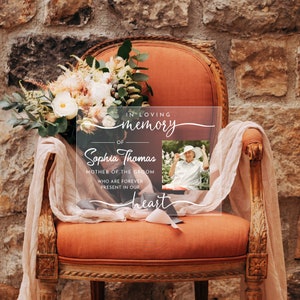 Reserved Memorial Sign Wedding Decor, Personalized Memorial Plaque ...