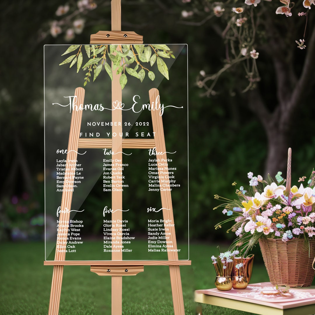 Wedding Sign Custom Wedding Decor, Seating Chart Sign, Guest List Sign ...