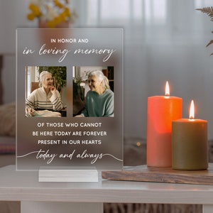 Wedding Memorial Plaques Wedding Decor, Personalized Memorial Plaque ...