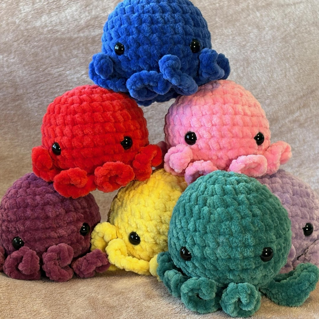 Squishy Octopus Sea Creature Amigurumi, Crochet Animal Soft Toy Plushie ...