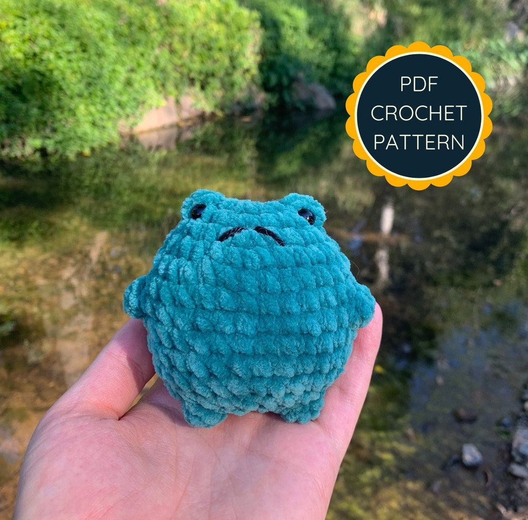 PDF DIGITAL DOWNLOAD | Grumpy Bum Frog Adorable Amigurumi Crochet ...