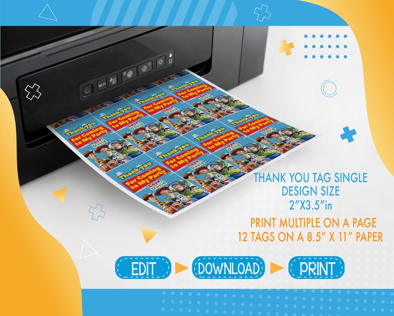 Editable Birthday Invitation, FREE Thank You Tag, Birthday Invitation ...