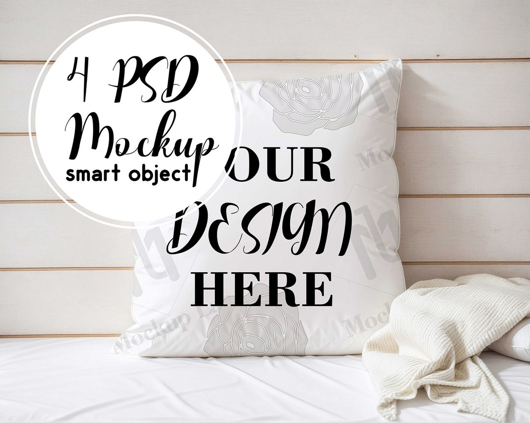 4 Pillow Mockup Psd Smart Object Bundle With the Trendiest Home Decor ...