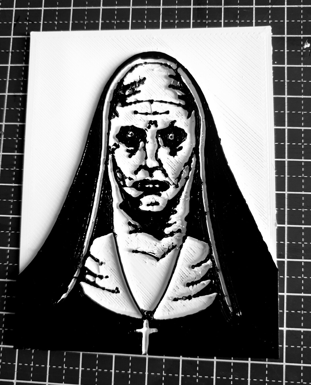 The Nun Valak Conjuring 3d Printed Tile Hand Painted. - Etsy Canada