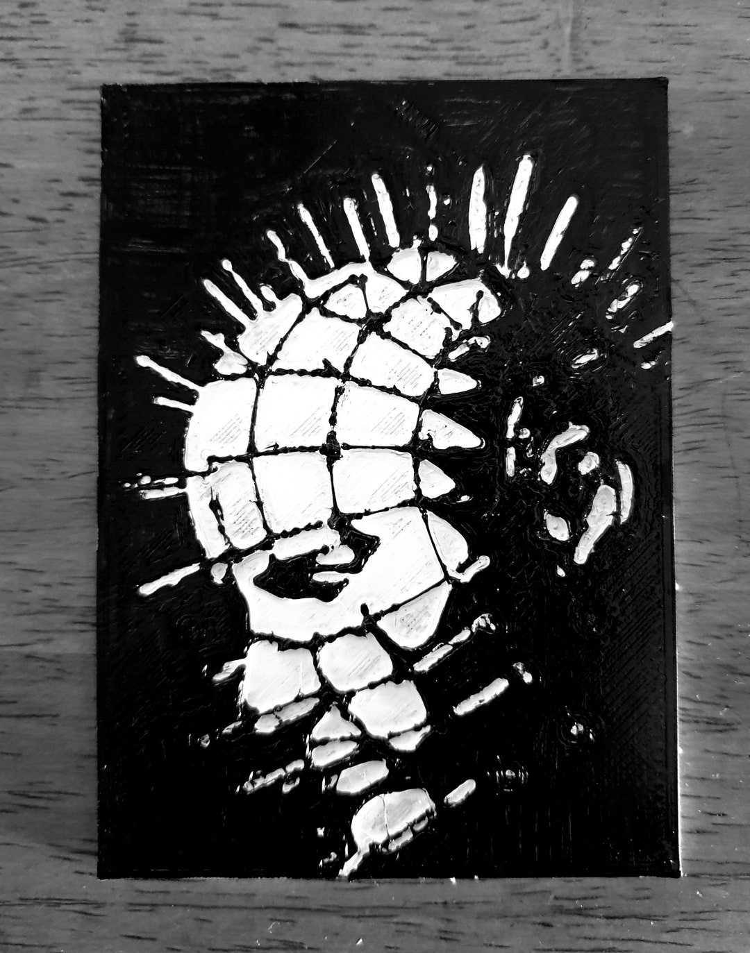 Hellraiser Pinhead Silhouette 3d Printed Tile Hand - Etsy