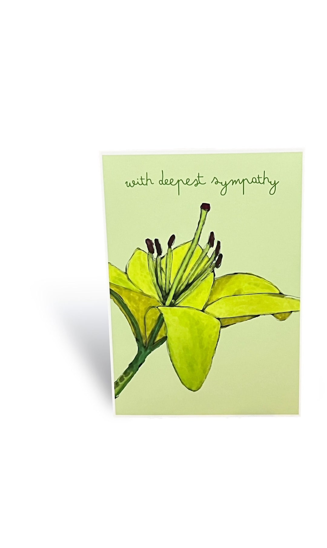 With Deepest Sympathy, Sympathy Card, Lily, Flower, Condolences - Etsy