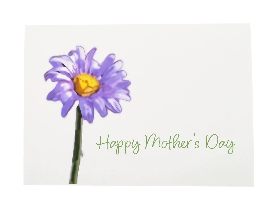 Daisy Mother's Day Card, Wildflower, Happy Mother's Day, Original Art ...