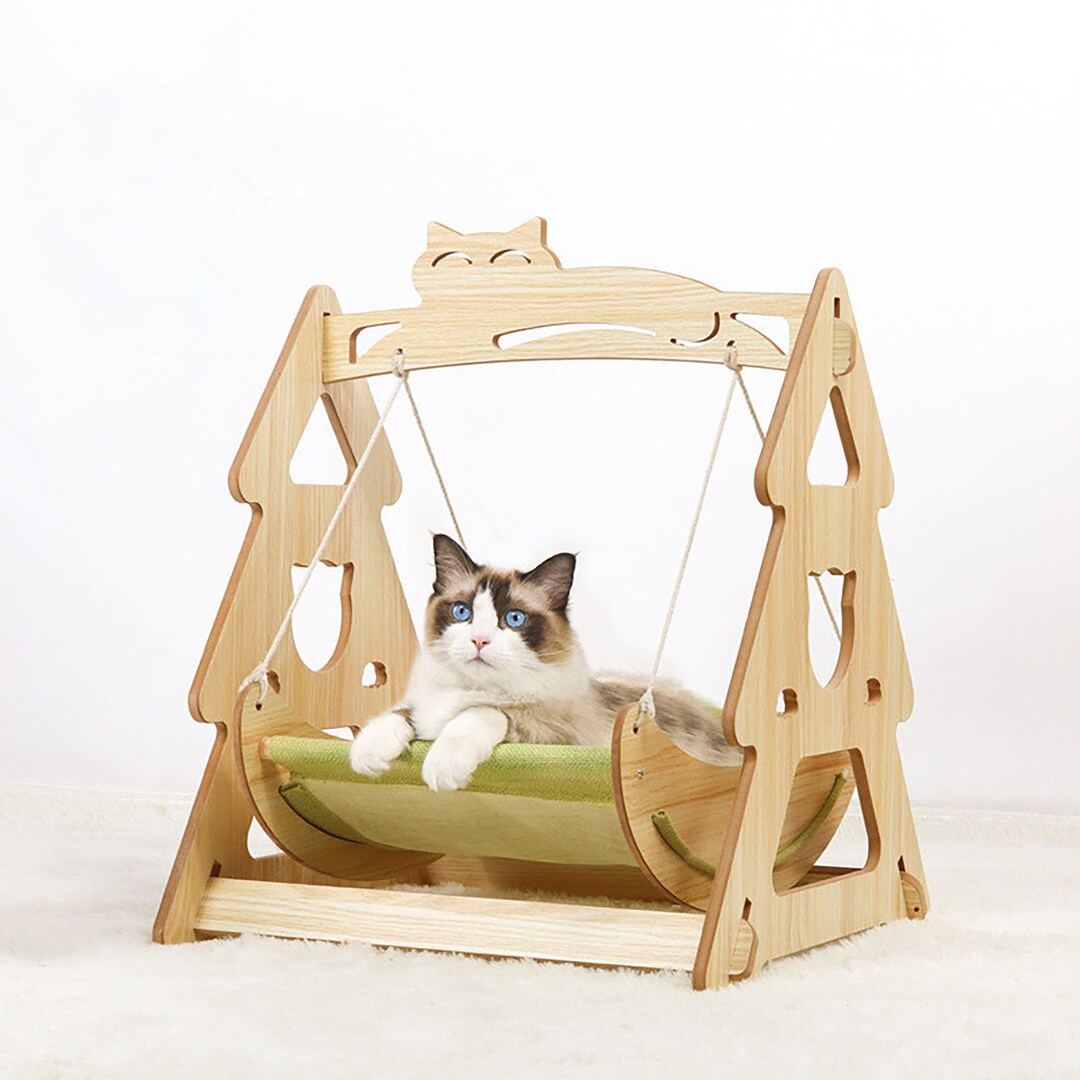 Wooden Pet Hammock Cradle: A Swing for Small Dogs and Cats - Etsy