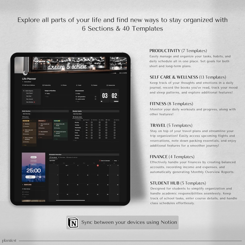 Notion Ultimate Life Planner | ALL IN ONE Notion Template | Notion ...