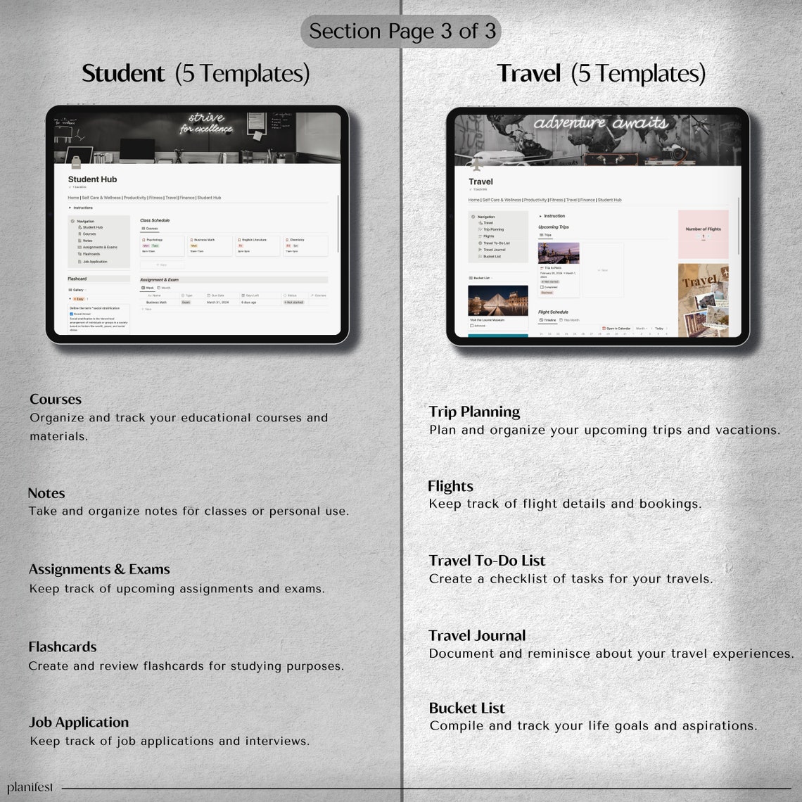 Notion LIFE Planner Template All in One Notion Dashboard Aesthetic ...