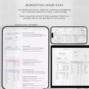 Budget Planner for Google Sheets | Monthly Budget Spreadsheet ...