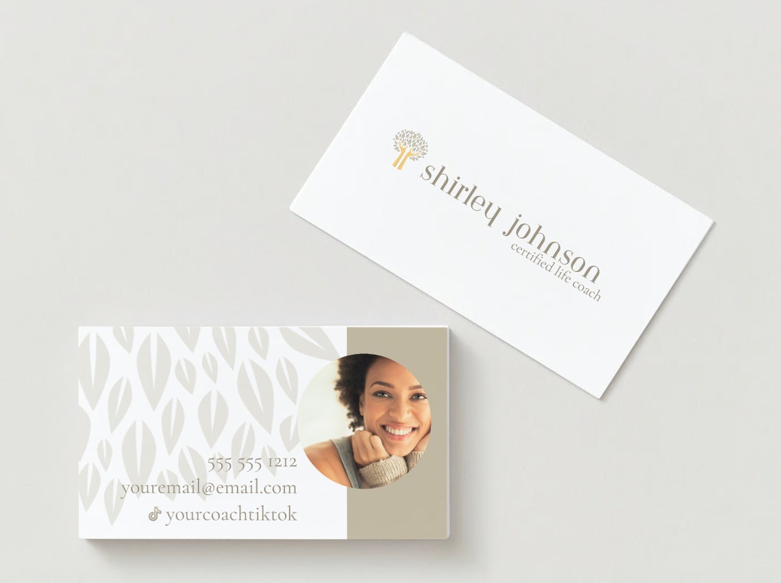 Life and Wellness Coach Business Card Template, Instant Download ...