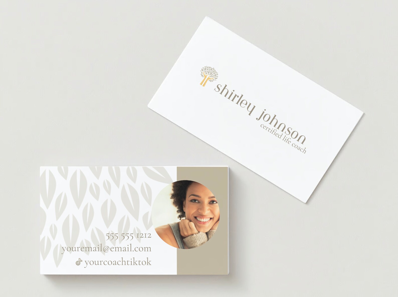 Life and Wellness Coach Business Card Template, Instant Download ...