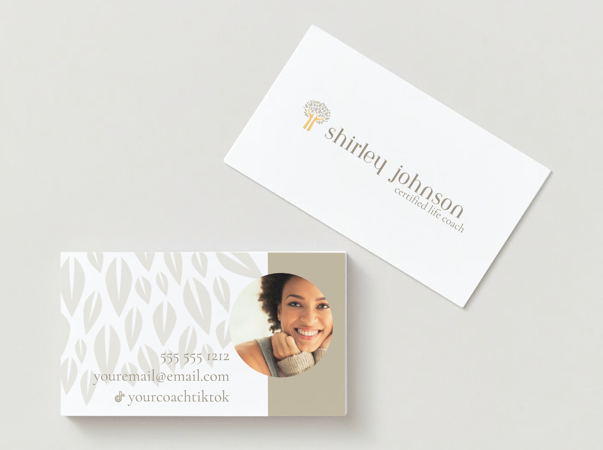 Life and Wellness Coach Business Card Template, Instant Download ...