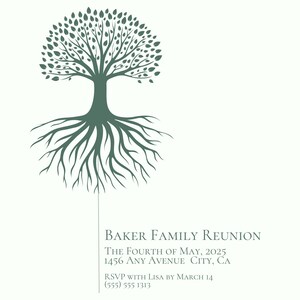 Family Reunion Invitation, Template, Instant Download, Printable ...