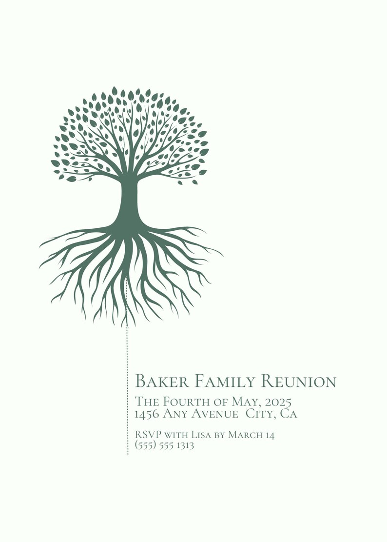 Family Reunion Invitation, Template, Instant Download, Printable ...