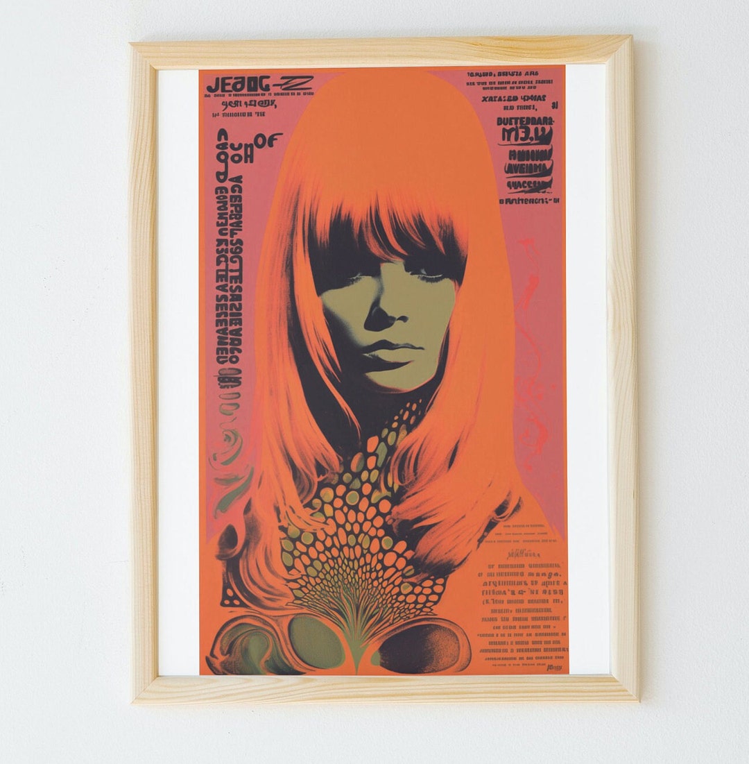 60's Psychedelic Concert Party Poster Printable File, 1960's Mod, Vogue ...