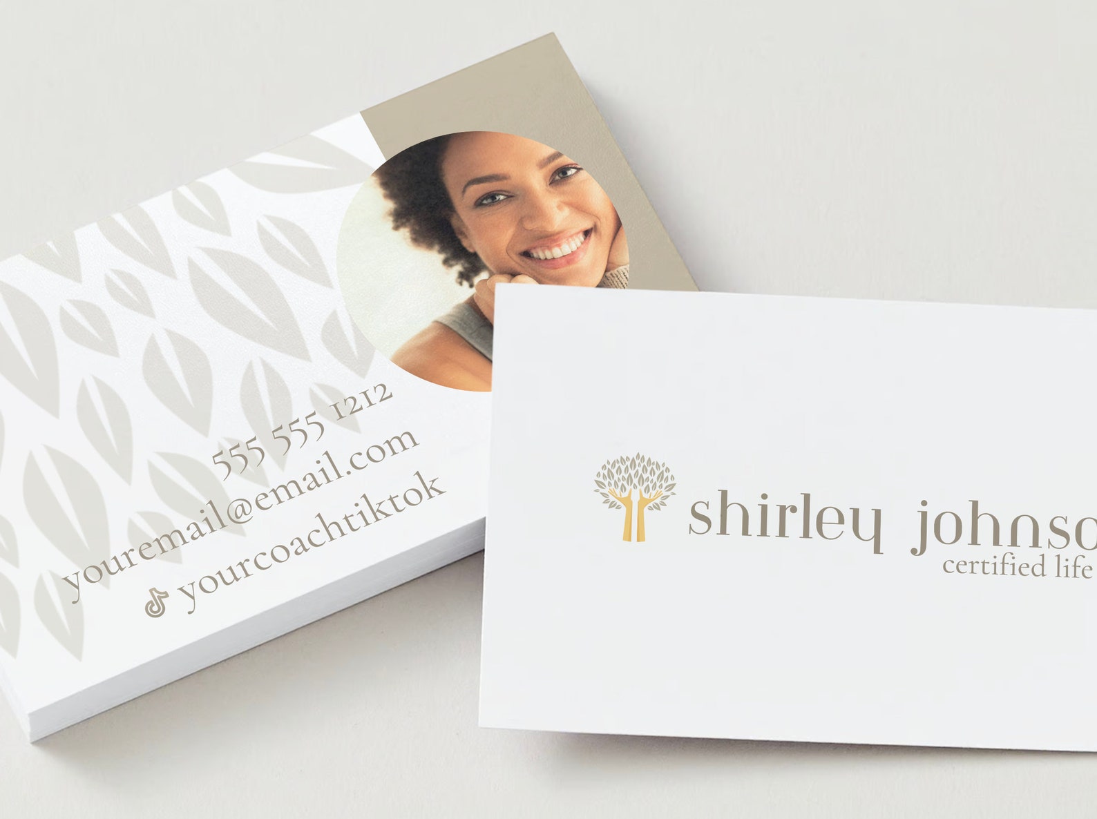 Life and Wellness Coach Business Card Template, Instant Download ...