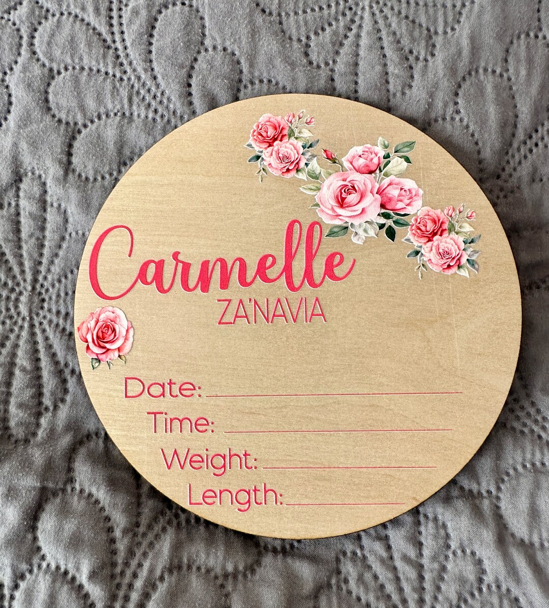 Floral Birth Stat Sign,camouflage Birth Stat Sign, Rainbow Birth Stats ...