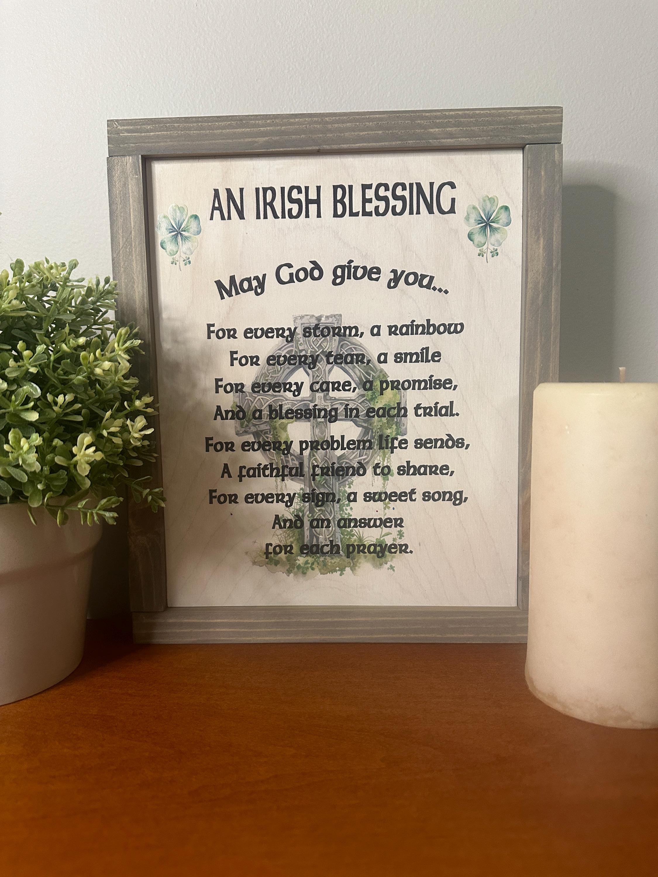 Irish Blessing Sign, Irish Blessing Wall Art, Irish Gift, Irish ...