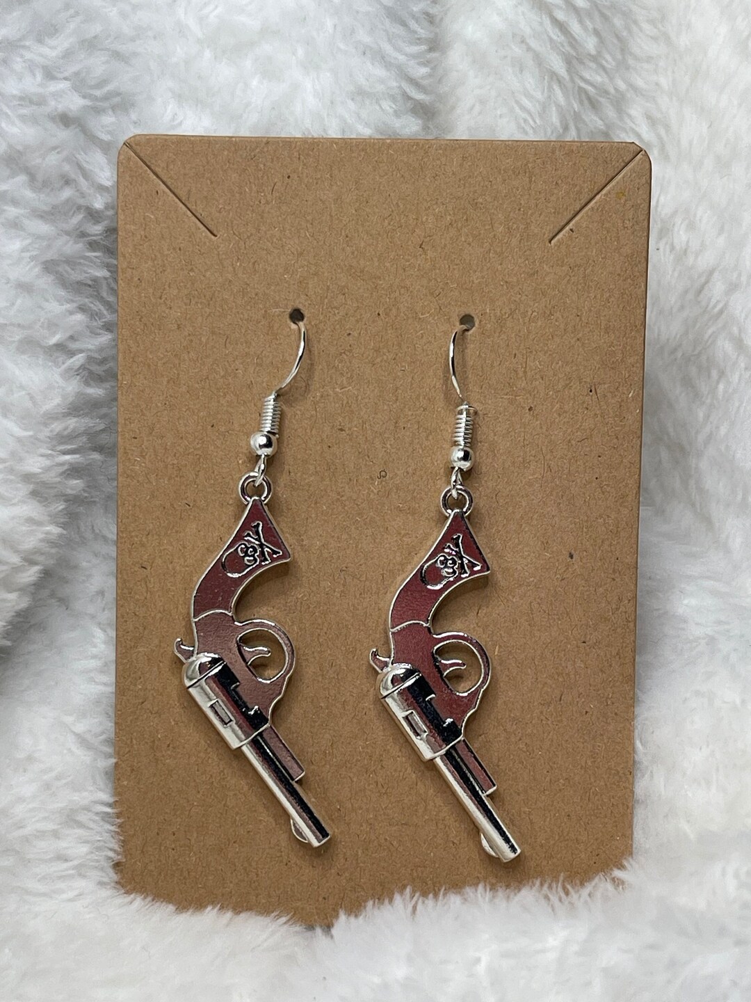Silver Pew Pew Toy Gun Skull Crossbones Sterling Silver and Stainless ...