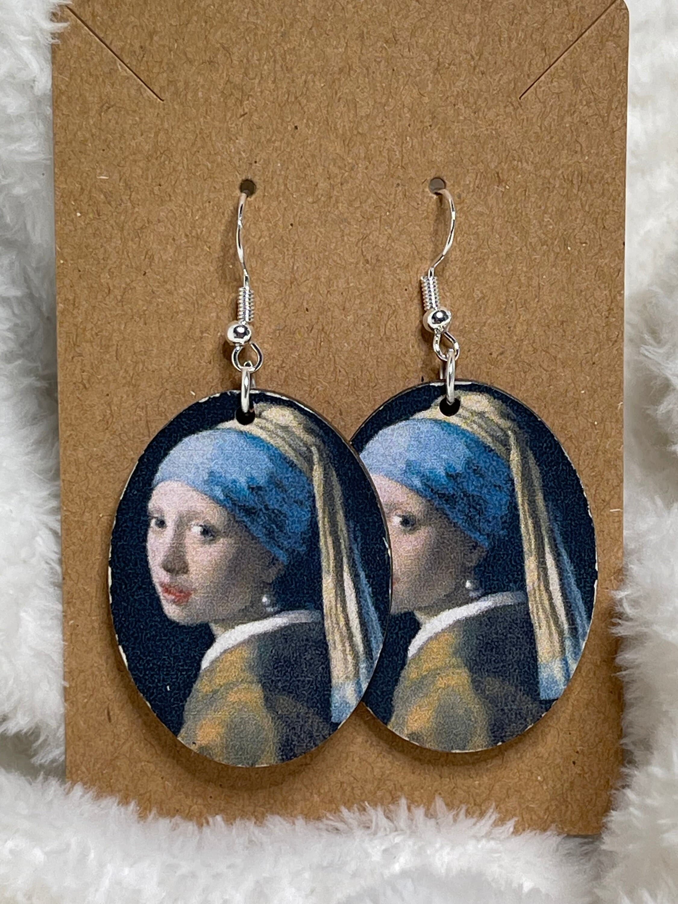 Girl With the Pearl Earring Painting Earrings - Etsy
