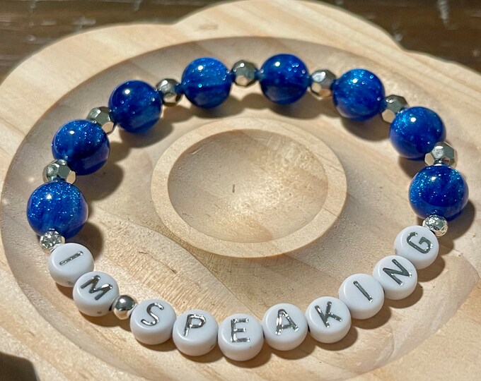 Kamala Harris "im Speaking" Blue & White Cat Eye Friendship Bracelet - Etsy