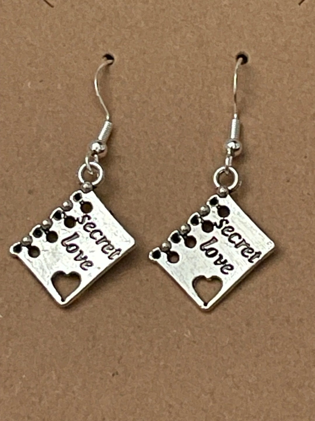 Romance Lovers "secret Love" Book Stainless Steel Drop Earrings - Etsy