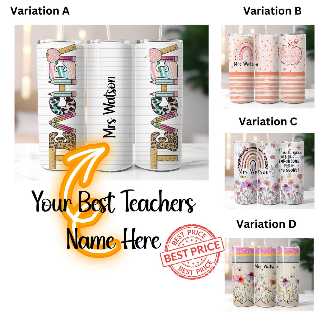 Personalized Teacher Tumbler Gift, Teacher Appreciation Gift, End of ...