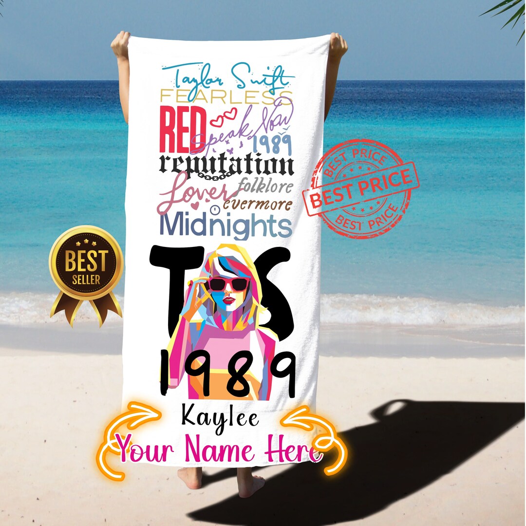 Taylor Swift Personalized Beach Towel, Swiftie Beach Towel, Taylor ...