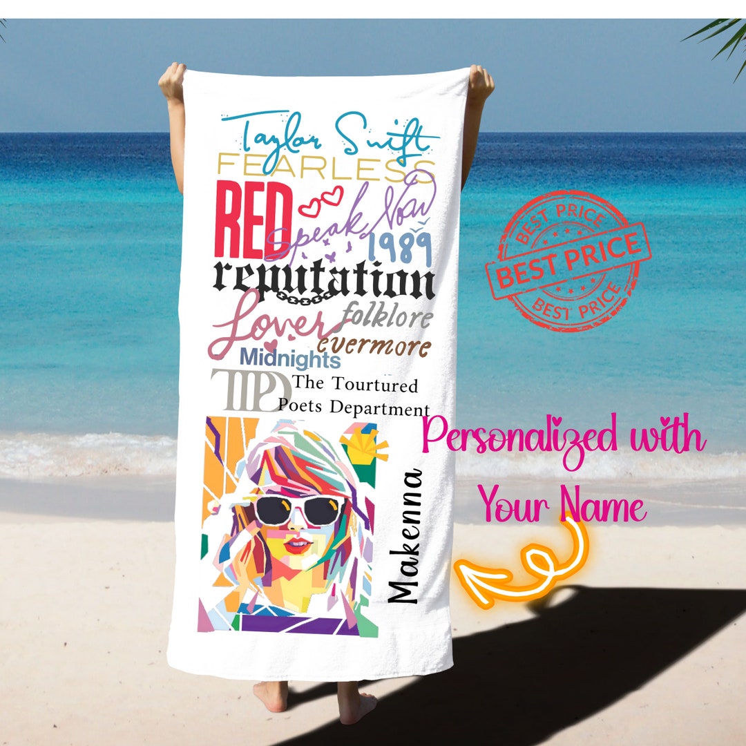 Taylor Swift Personalized Beach Towel, Swiftie Beach Towel, Swifty Pool ...