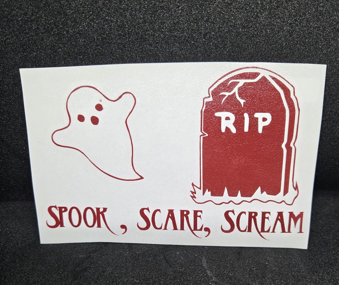 Spook, Scare, Scream Halloween Decal - Etsy