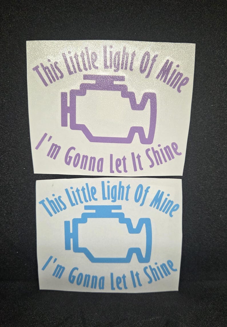 Check Engine "let It Shine" Decal - Etsy