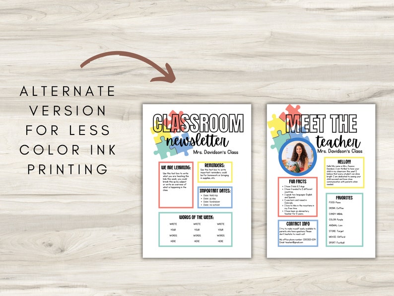 Meet the Teacher Template, Back to School Flyer, Teacher Newsletter ...