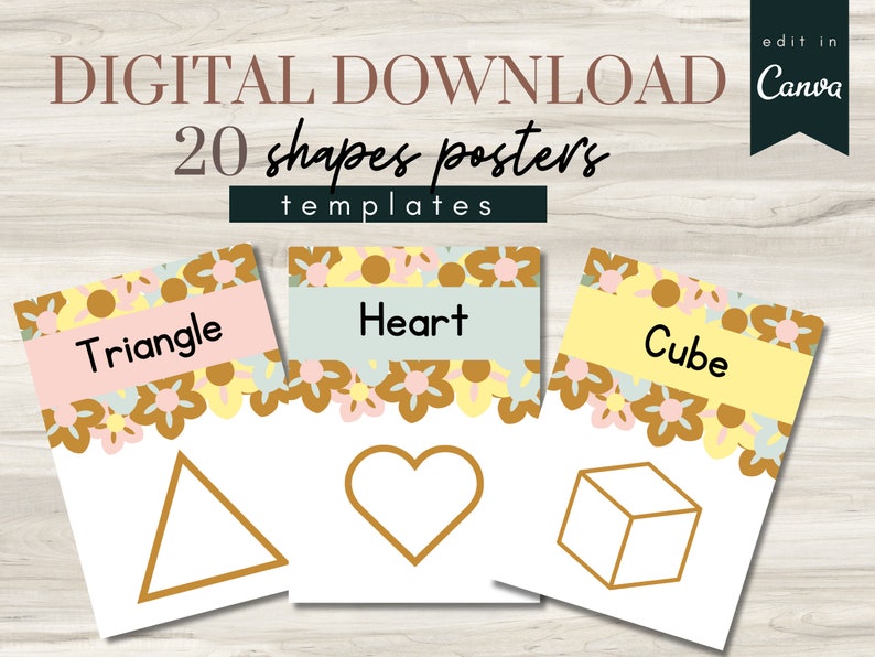 2D Shape Posters, 3D Shape Posters, Educational Posters, Math Posters ...