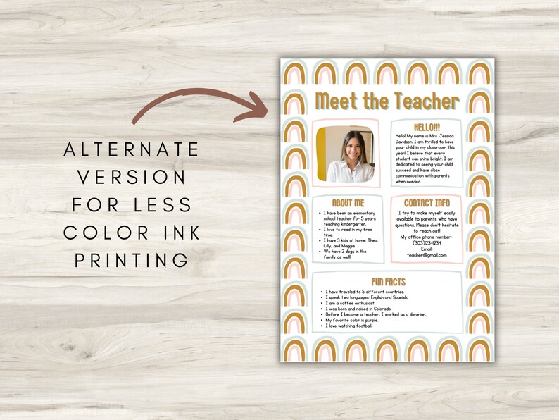 Meet the Teacher Template, Meet the Teacher Boho, Back to School Flyer ...