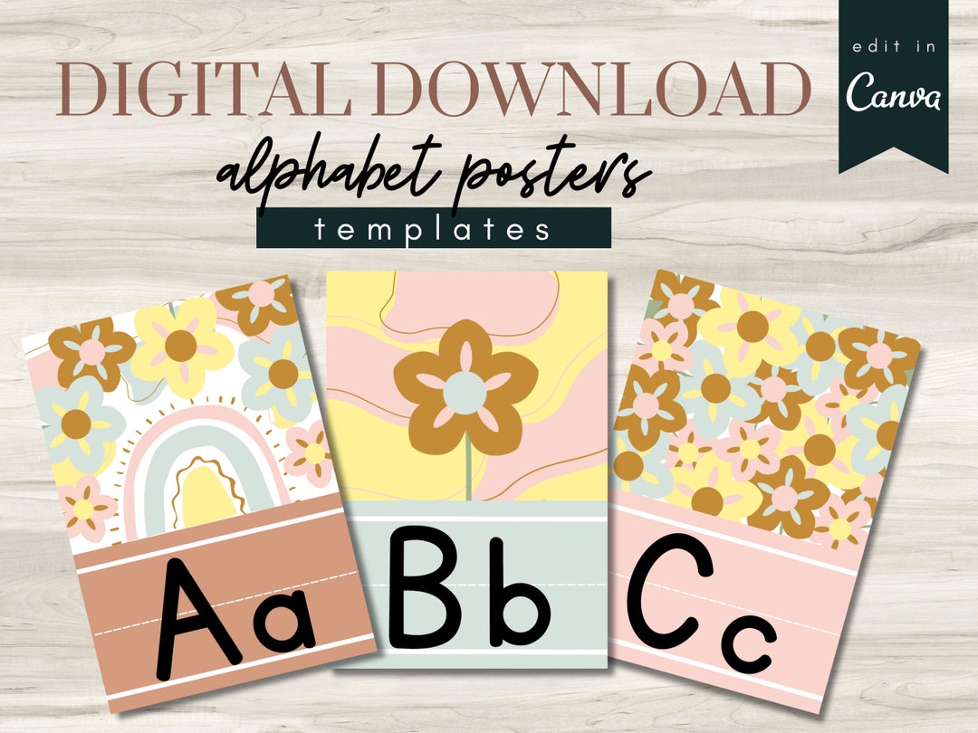 Alphabet Poster, ABC Poster, Educational Posters, Homeschool Posters ...