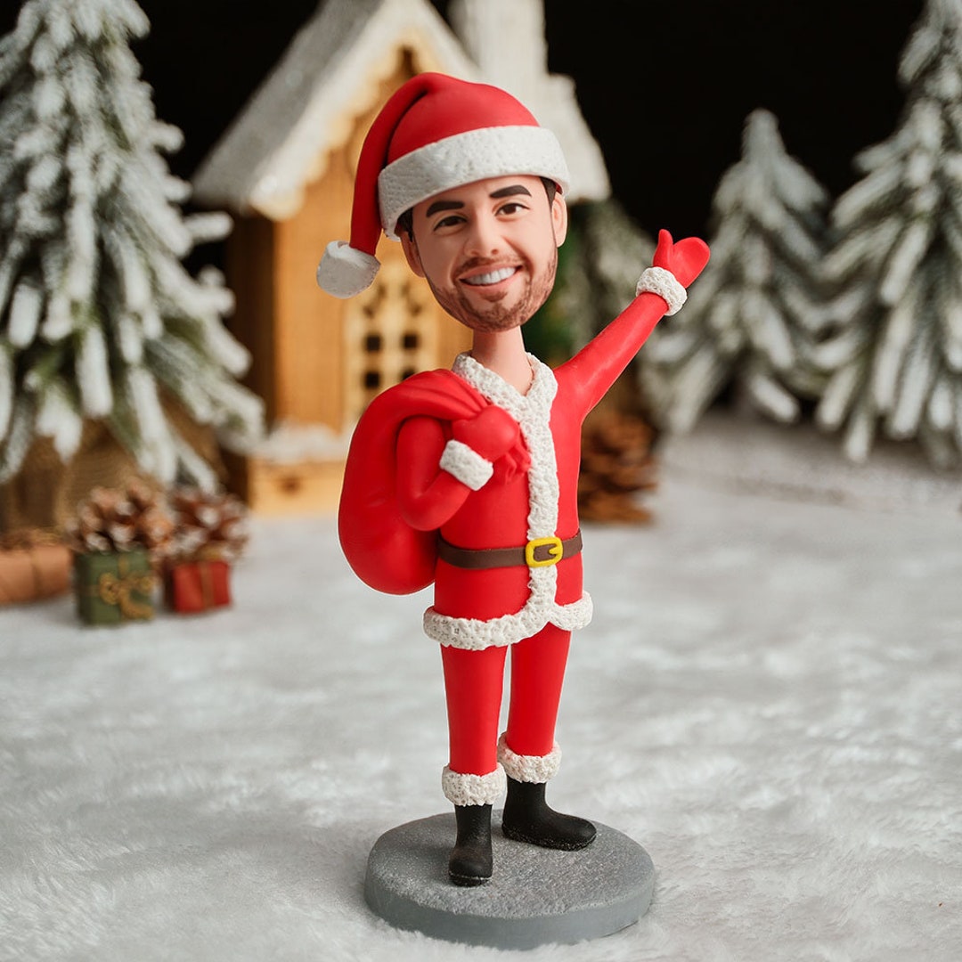 Custom Santa Bobbleheads, Custom Christmas Bobblehead Cake Topper ...