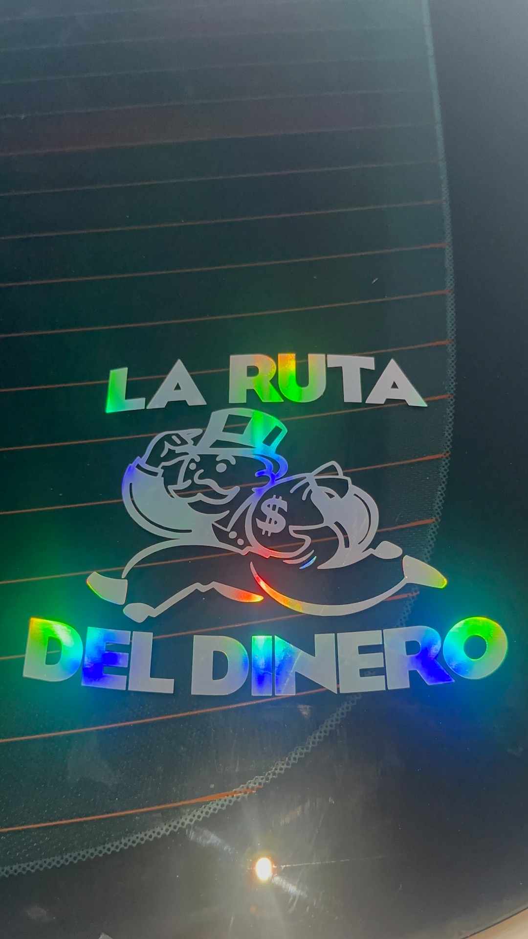 Monopoly Man Holographic La Ruta Del Dinero Decal Money Sticker. Car ...