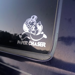 Monopoly Man Paper Chaser Decal, Money/cash Decal Sticker, Money Chaser ...